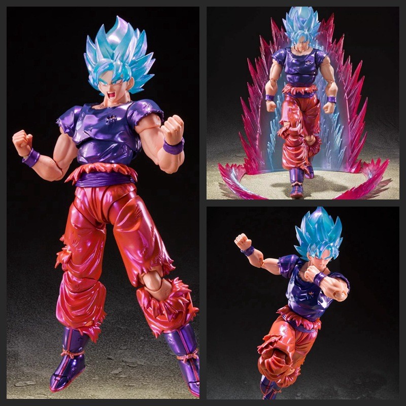 Dragon Ball Figure Super Saiyan Battle Damaged Form Movable Super Blue Son Goku Kaiwang Boxing ...