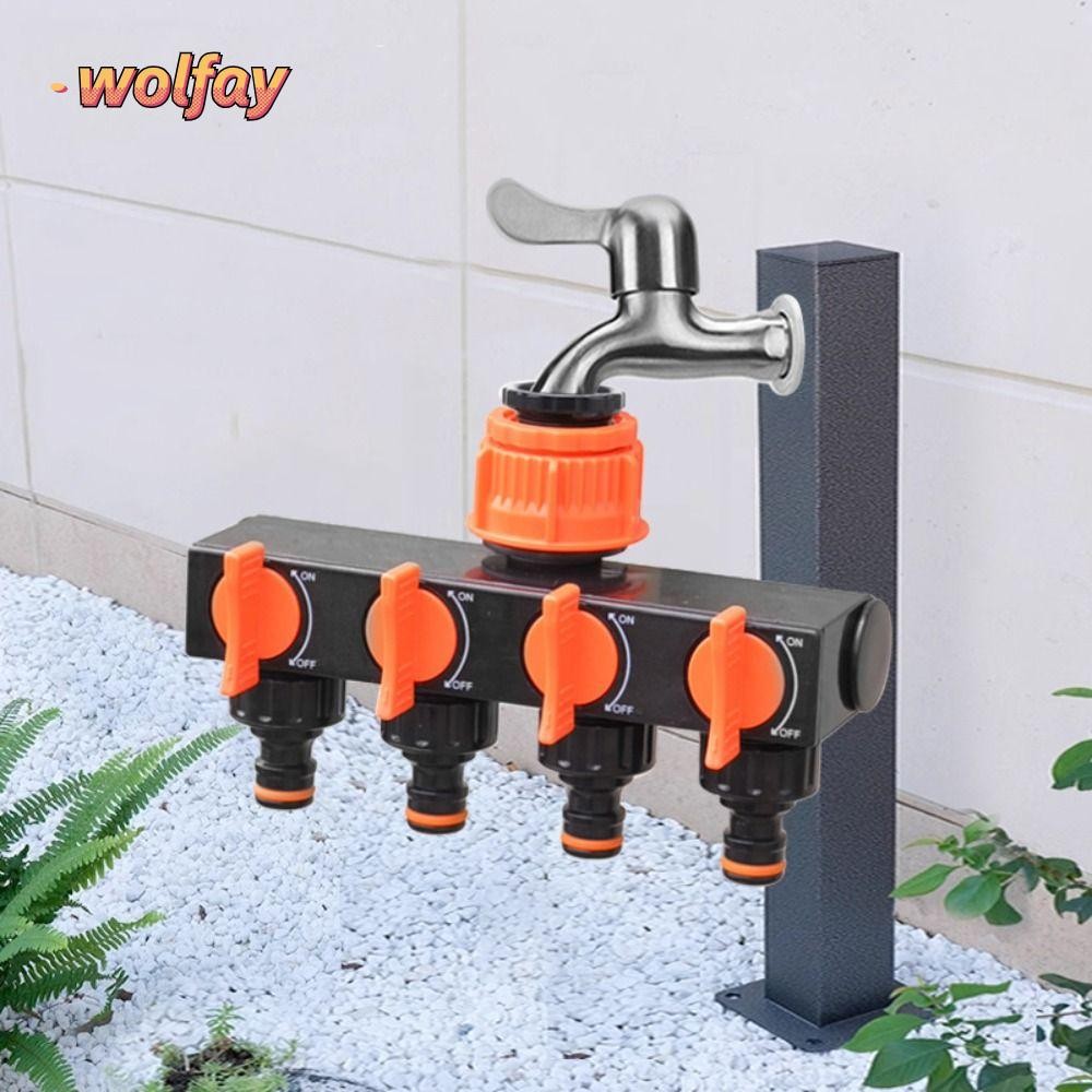 WOLFAY Four-way Valve Joint, PVC Diverter 4-Way Faucet Water ...