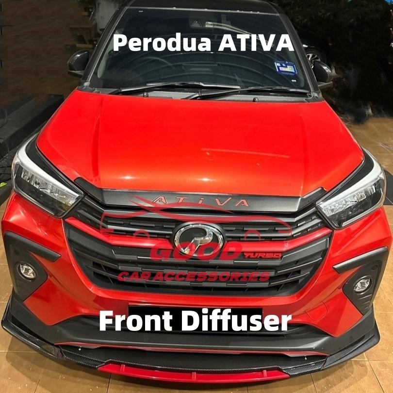 Perodua ATIVA Front Bumper Diffuser Lip Wrap Angle Splitters Black ...