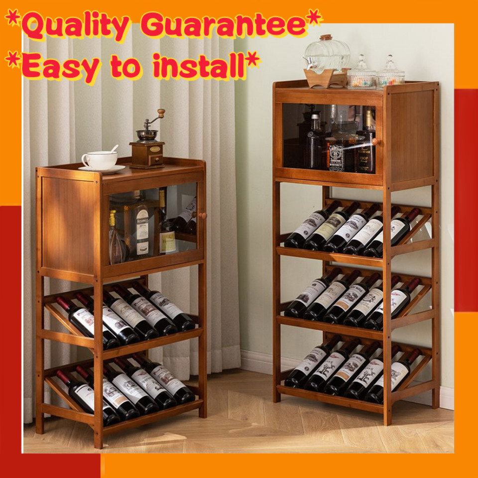 Side rack wine cabinet display rack home display rack dustproof cabinet ...