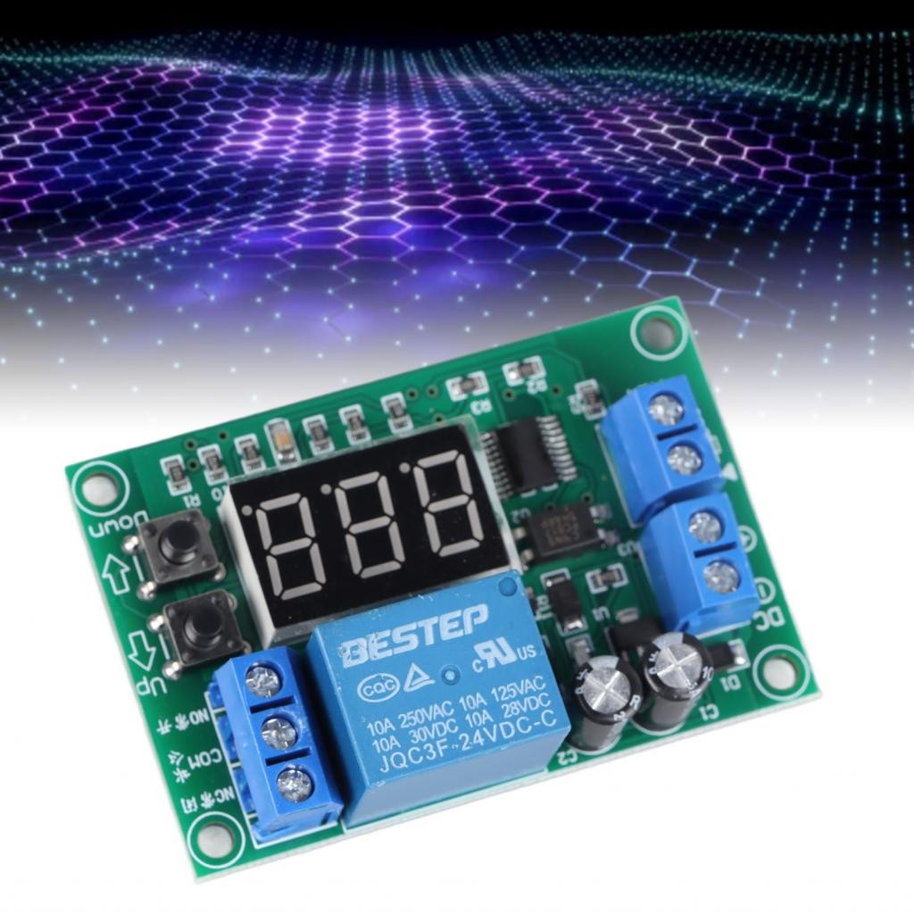 Tominihouse Timer Relay Module High Accuracy Digital Display Controller Board 3 Digit 12V Button ...