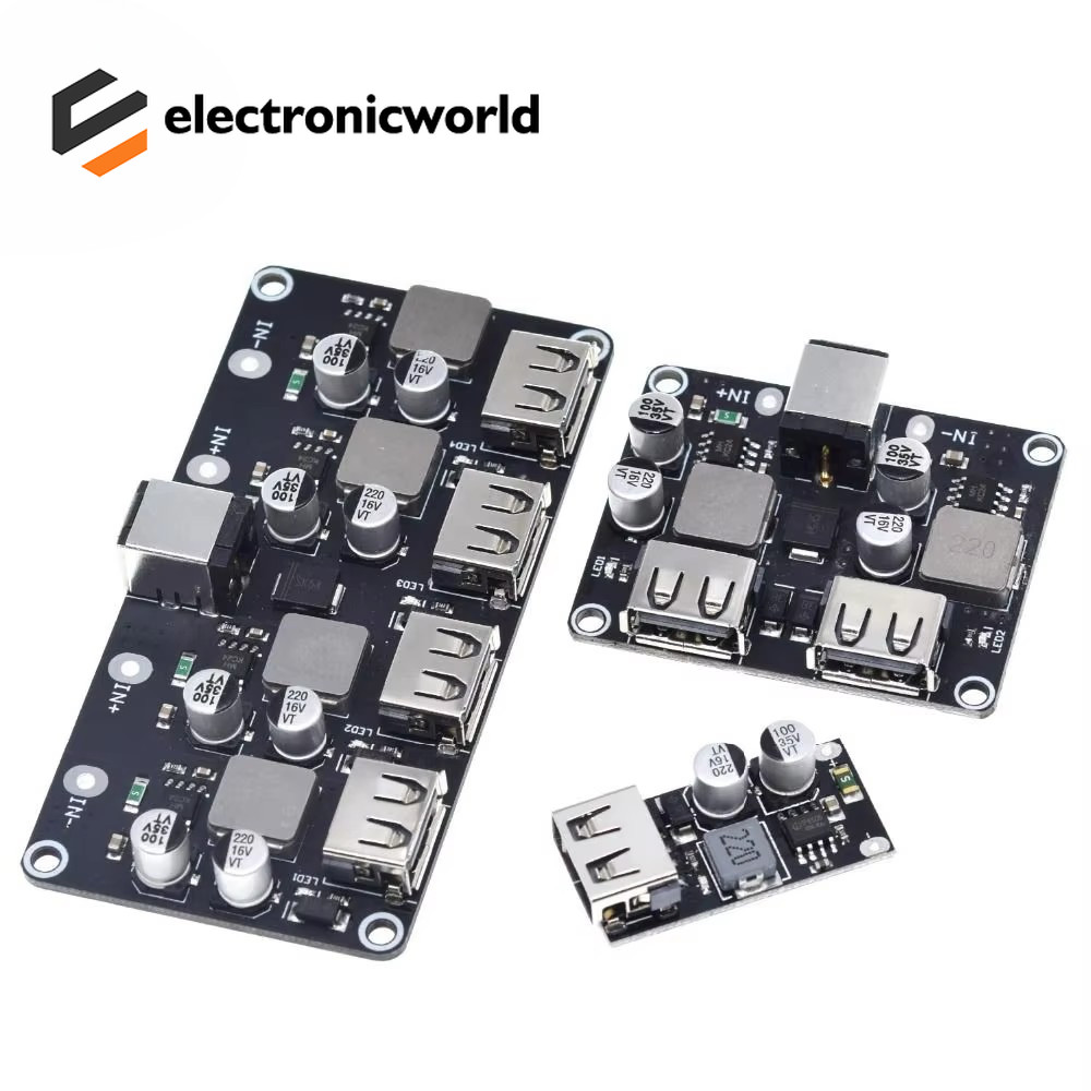 QC3.0 QC2.0 USB DC-DC Buck Converter Charging Step Down Module 6-32V 9V 12V 24V to Fast Quick ...