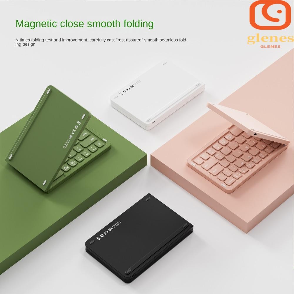 GLENES Wireless Notebook Keyboard, Rechargeable Ultra-thin Bluetooth ...