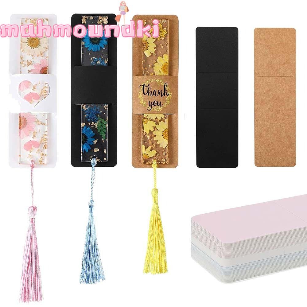 MAHMOUNDKI 50PCS/Set Resin Bookmark Holder, Blank Bookmarks Packing ...