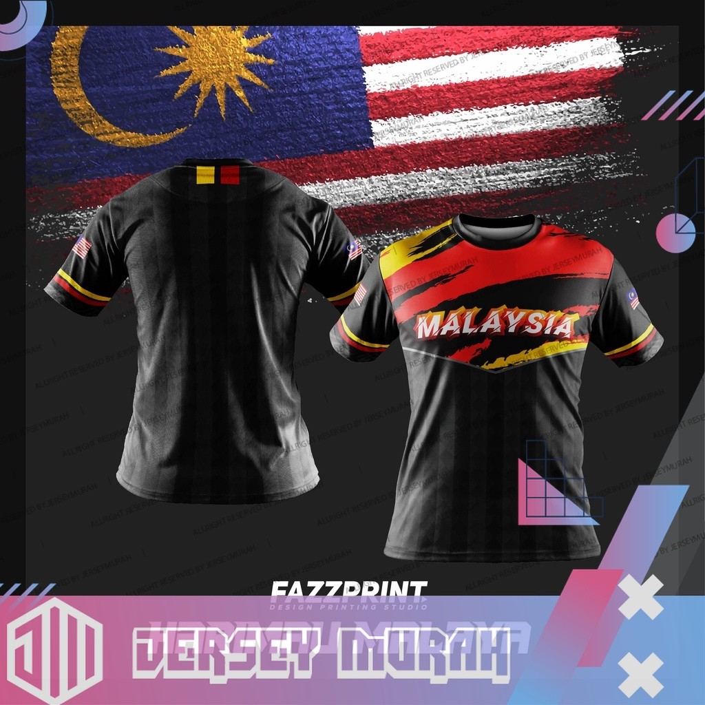 JERSEY FAZZ HM05 - HARIMAU MALAYA TEAM MALAYSIA RED HARI SUKAN NEGARA ...