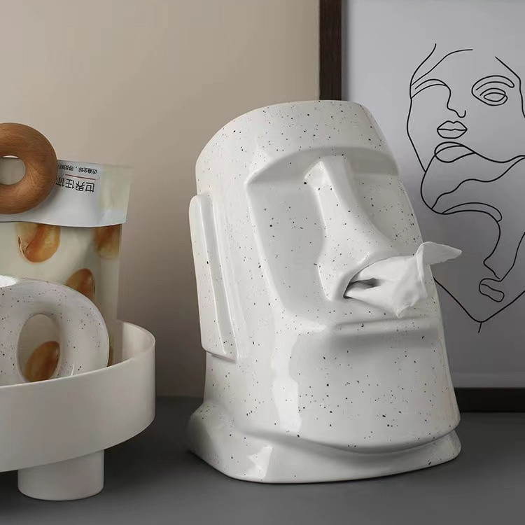 Moai Stone Statue Nostril Paper Extraction BoxinsStyle Good-looking ...