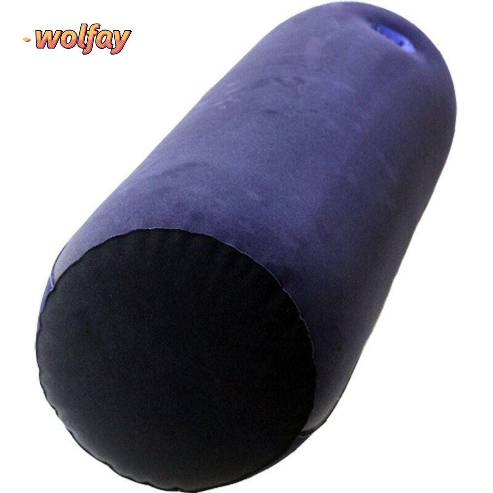 WOLFAY Silicone Pillow, PVC Flocking Cylindrical Magic Cushion ...