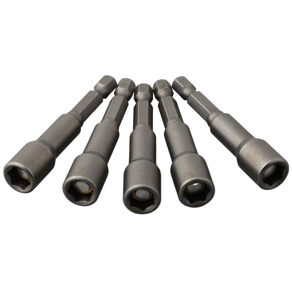 (MULSTORE) 5Pcs 8 mm Magnetic Tech Screw Driver Tek Bit Drill Nut ...