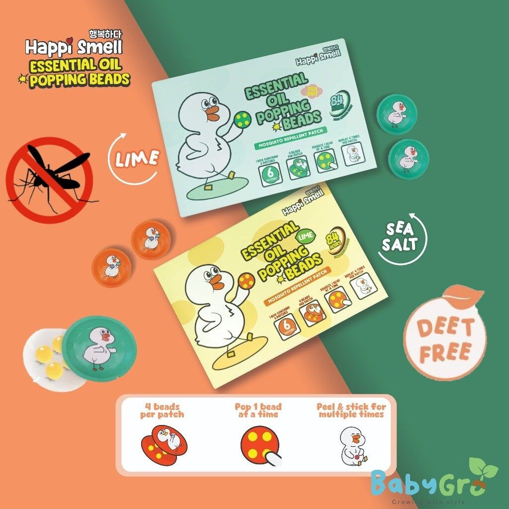 Happi Smell Mosquito Repellent Mosquito Patch Essential Oil Popping ...