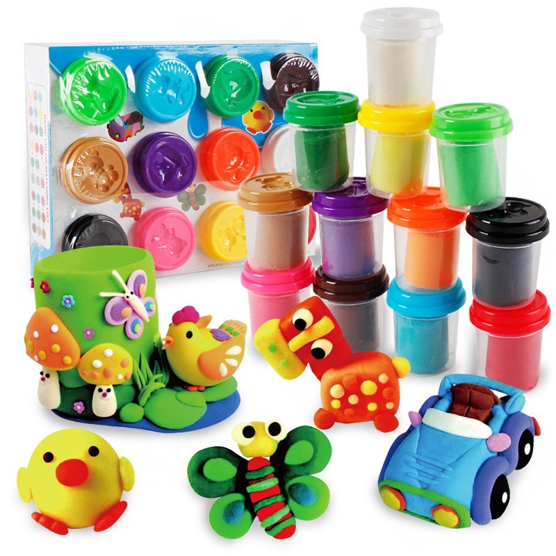 12 Bottles Refill Set 12 cans Compound sets Color Clay Toy Dough ...