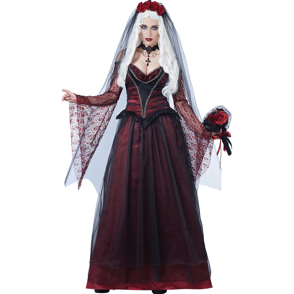 Witch costume Halloween zombie vampire bride costume cosplay | Shopee ...
