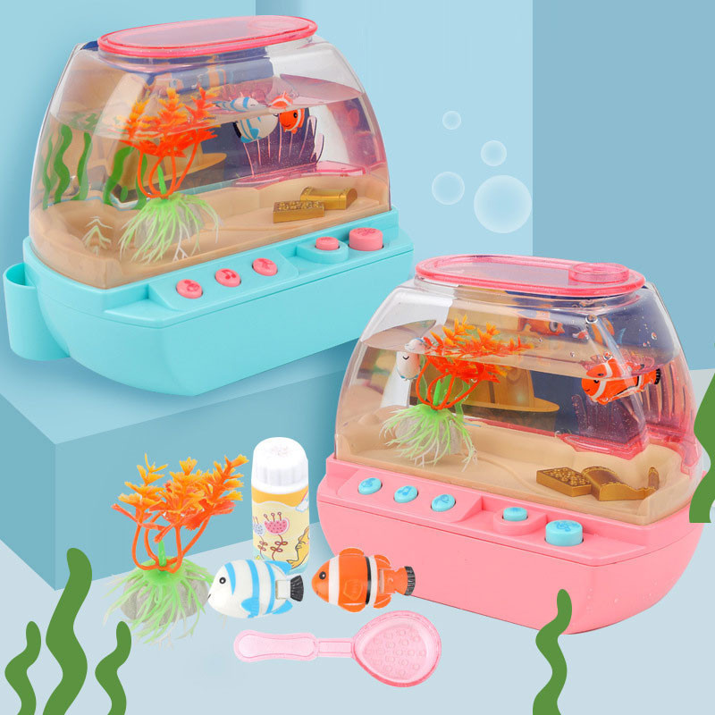 Kids Fishing Toys Girls Play House Fish Tank Fishing Throwing Water ...