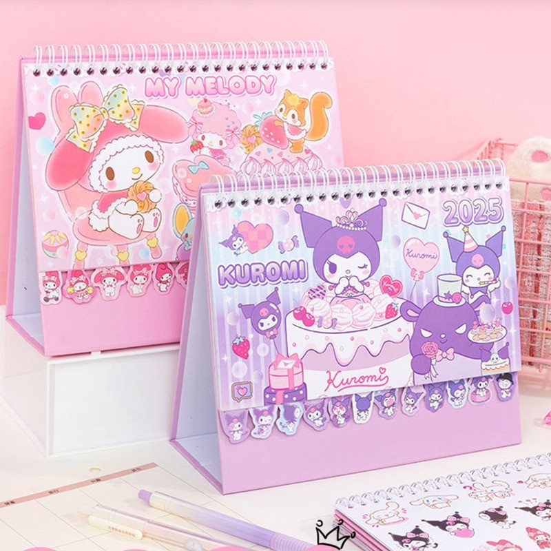 2025 Cartoon Sanrio Large Calendar Study and Self-discipline Check-in ...