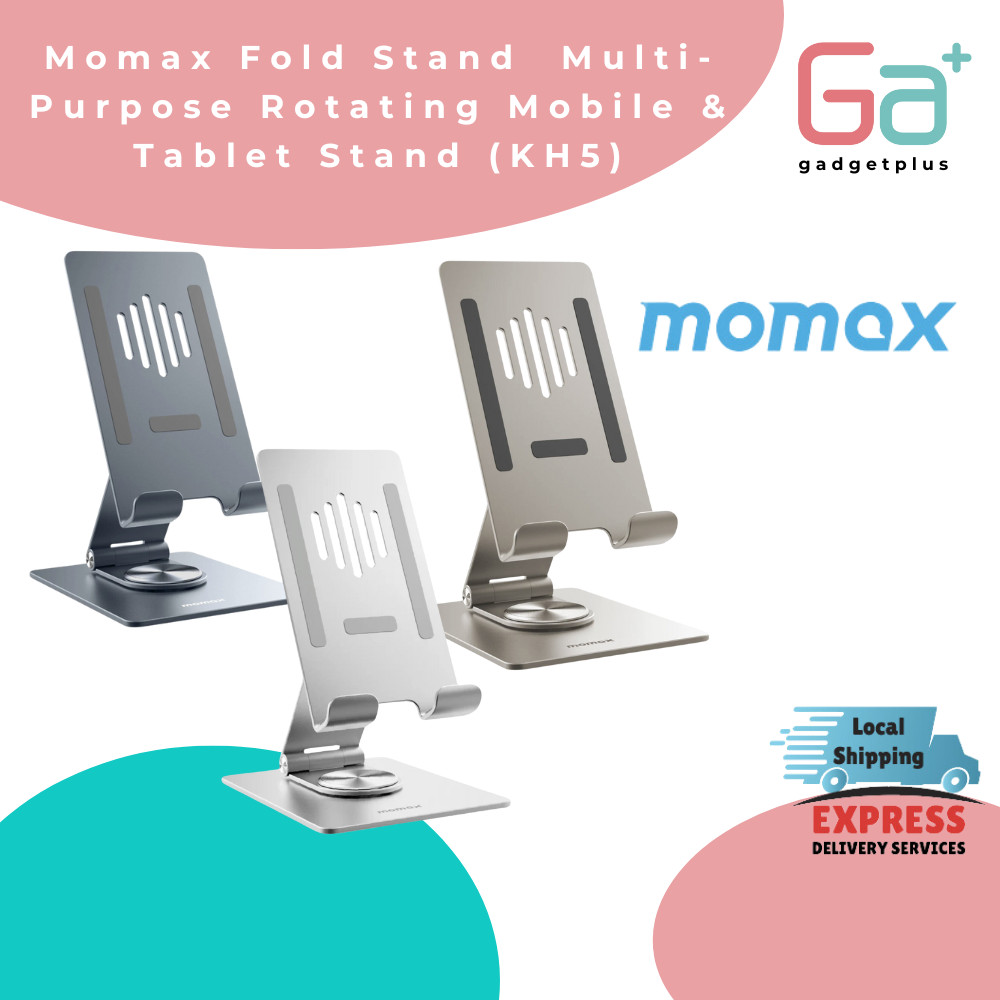 MOMAX KH5 FOLD STAND ROTATABLE TABLET AND NOTEBOOK STAND | Shopee Malaysia