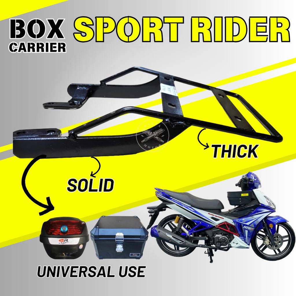 SYM SPORT RIDER 125 I REAR BOX MONORACK BOX CARRIER KAKI HEAVY DUTY PVC ...