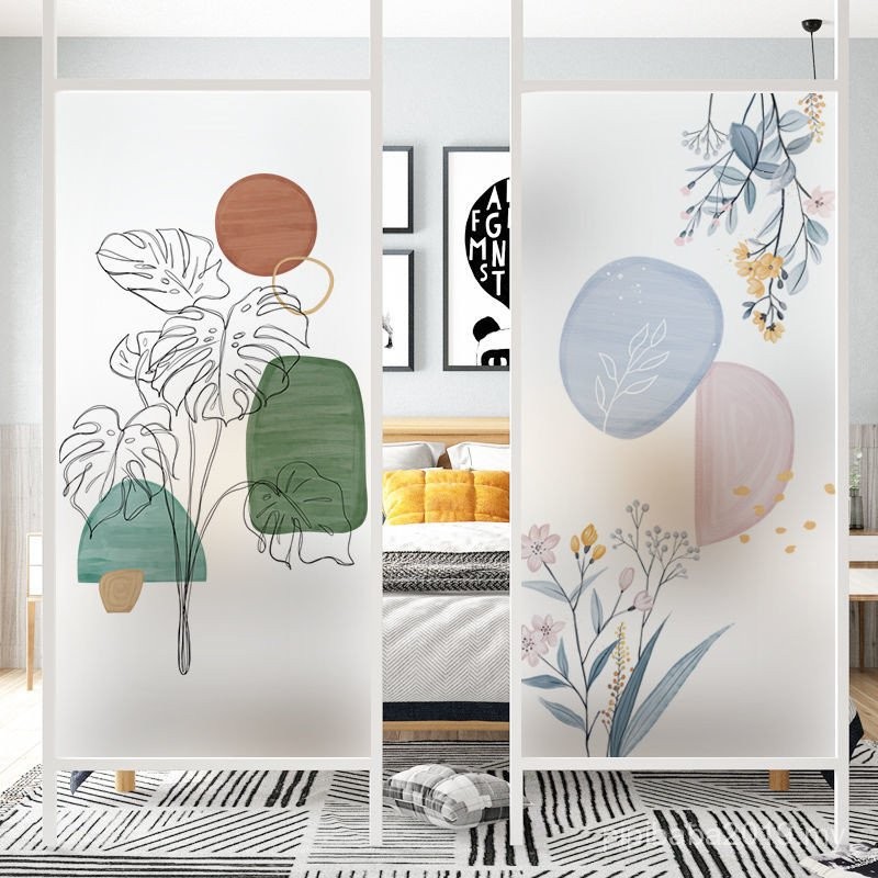 Adhesive-Free Static Seamless Glass Film Window Sticker Toilet Bathroom ...
