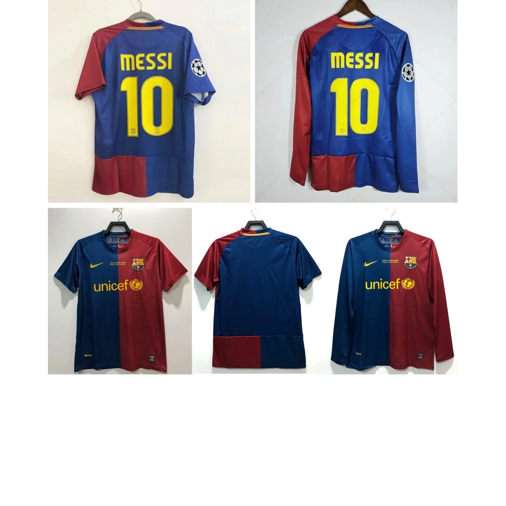 0809 Barcelona Retro High Quality Football Shirt | UEFA 10 # Messi RXVR ...