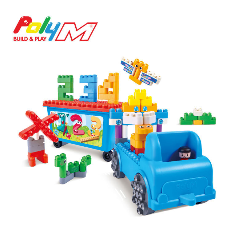 PolyM 761802 Count And Play Tow Truck Blocks Suitable For Age 1.5 Years ...