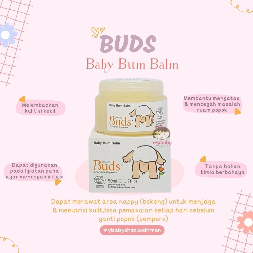 Buds Baby Bum Balm 50ml - cream to prevent diaper rash | Shopee Malaysia