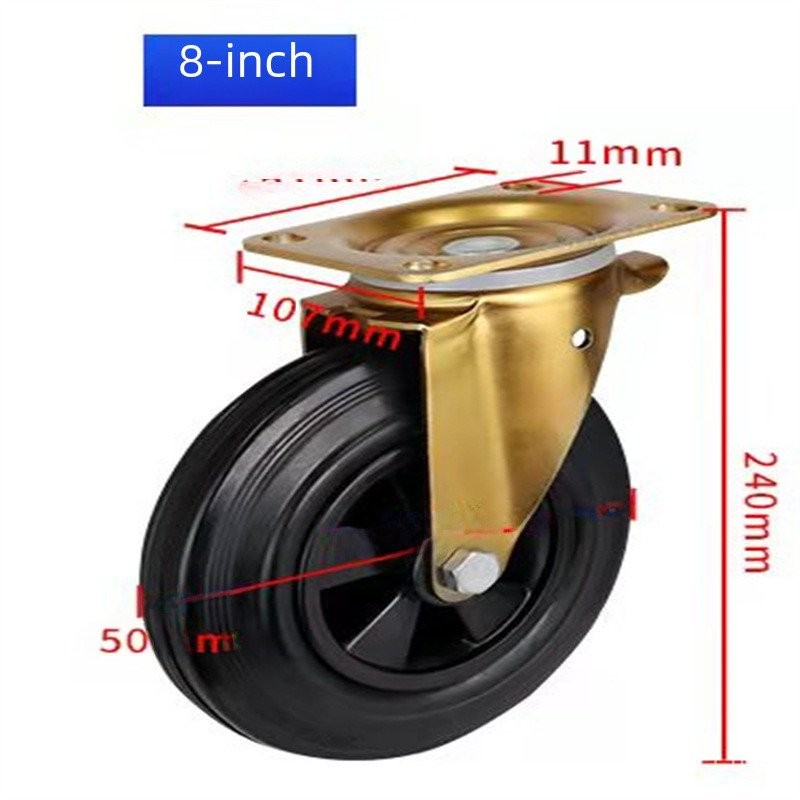 Bekalan pihak kilang 6 inci 8 inci 660 liter tong sampah kastor getah ...