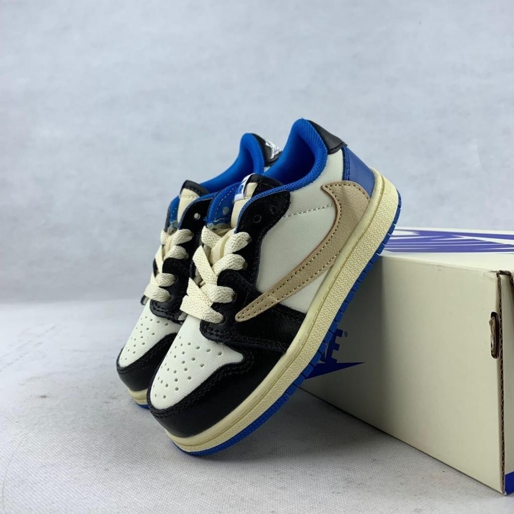 Travis Scott x Nike Air Jordan 1 kasut sukan kanak-kanak kasut kasual ...