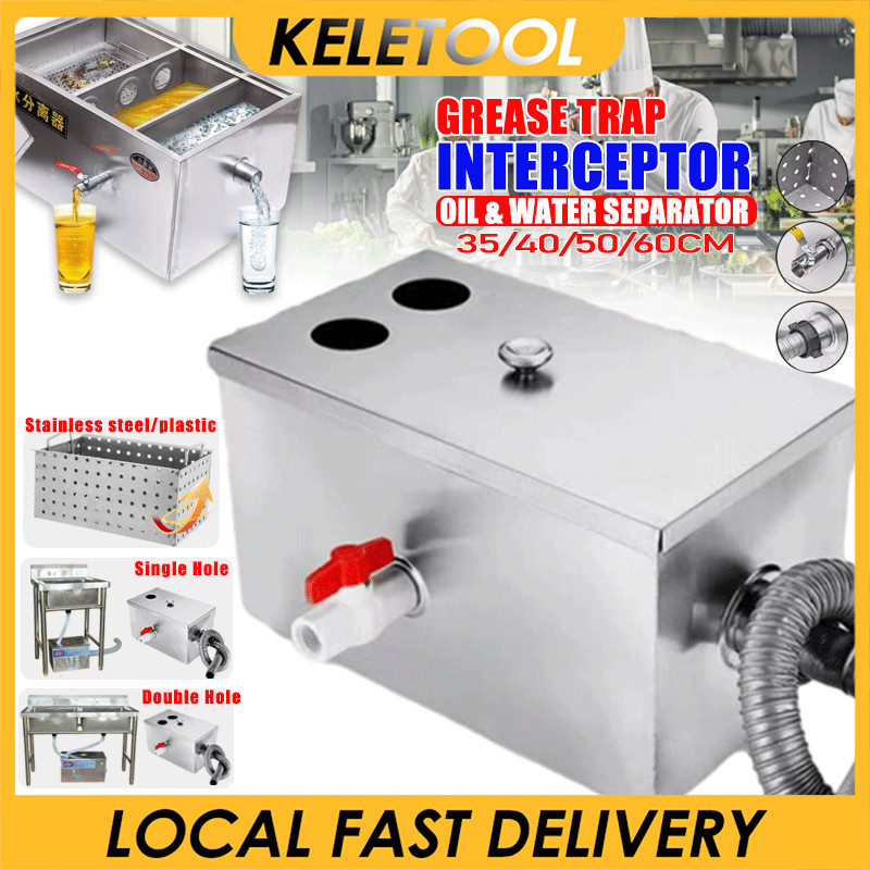 Stainless steel grease trap sewage oil filter portable grease trap for ...