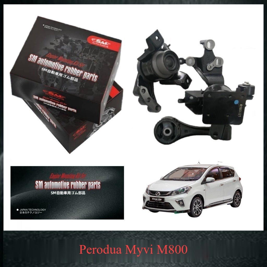 SM Engine Mounting Set - Perodua Myvi M800 1.3 1.5 Auto 2017- ( 1+1Year ...
