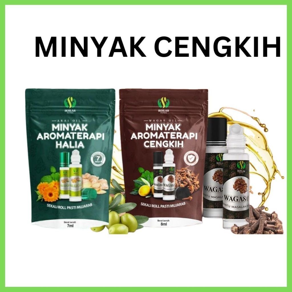 MINYAK AROMATERAPI CENGKIH DAN HALIA 7ML WAGAS OIL / ARAI OIL / SABUN ...