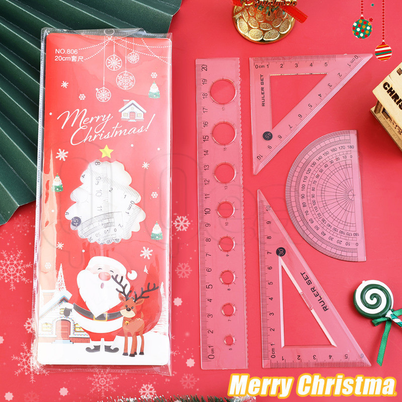1-3Set Cartoon Christmas Ruler Set - School Office Stationery Gift ...