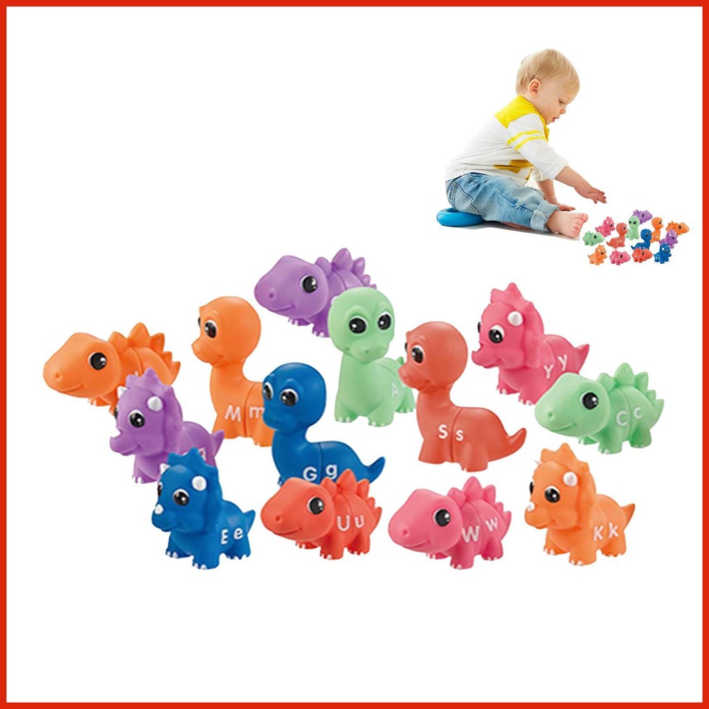 Dinosaur Alphabet Learning Toy 26X Shape Sorting Dinosaur Toys Double ...