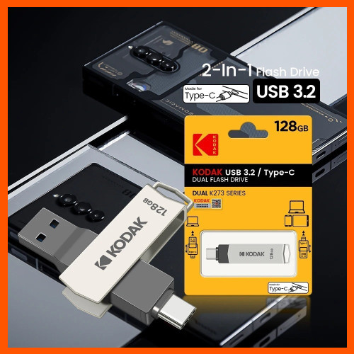 Kodak K273 USB Flash Drive Type-C OTG for Fast File Storage and ...