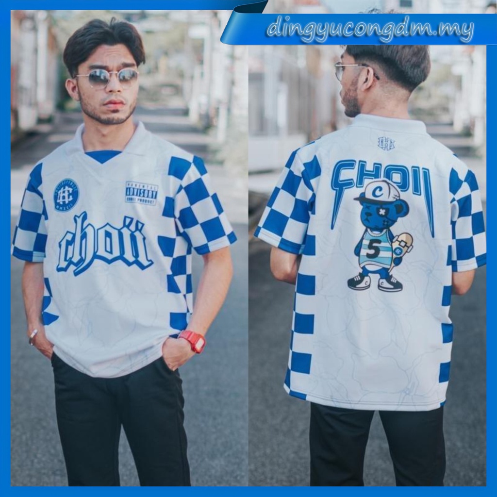 CHOII BLUE BOXx EDITION Jersey Retro Collar Malaysia Custom Murah Budak Plain Choii Baju Tshirt ...