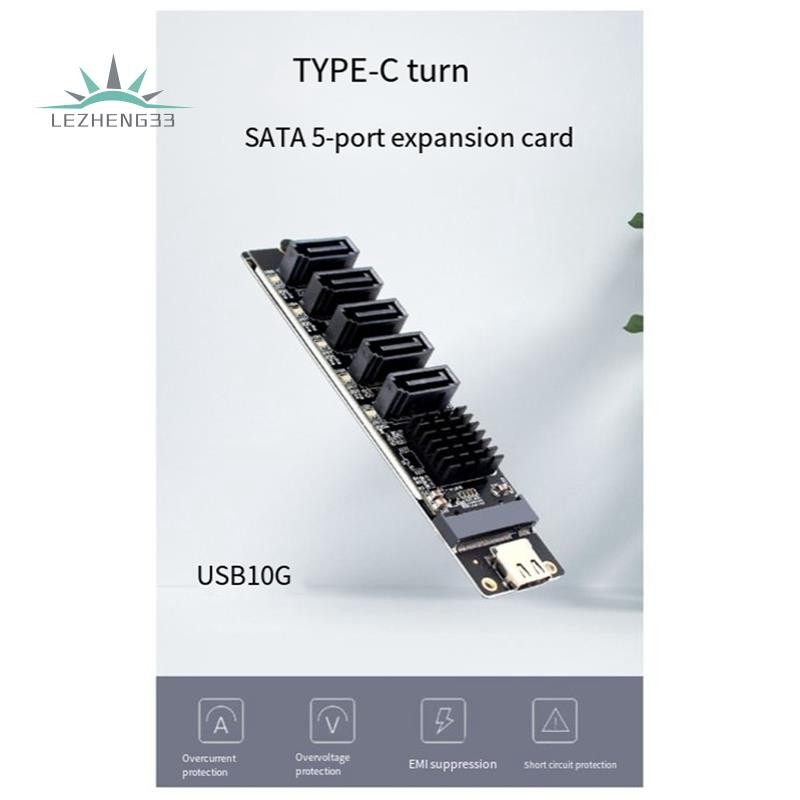 Adapter Card TYPE-C to SATA to 5-Port SATA3 6Gbps USB10G Expansion ...