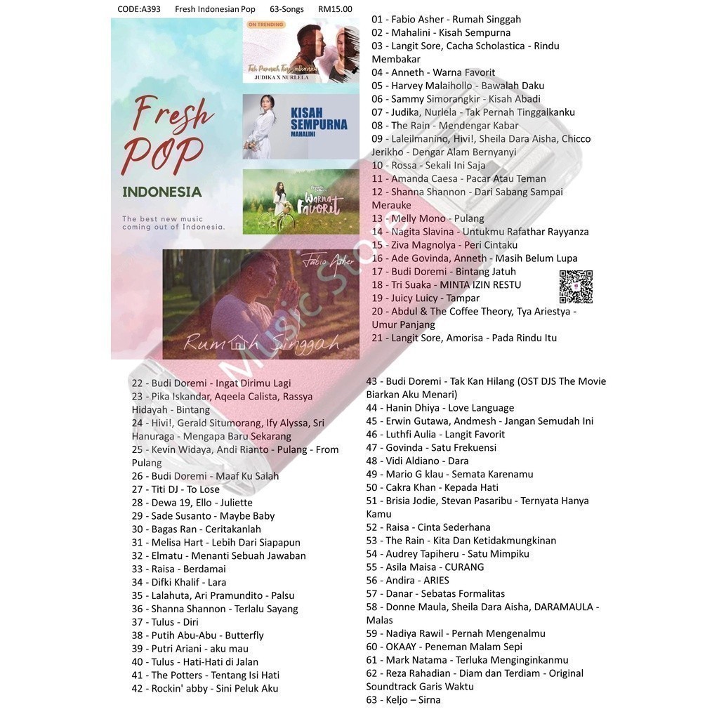 Pendrive Usb Mp3 Lagu Song Fresh Indonesian Pop a393 D3 | Shopee Malaysia