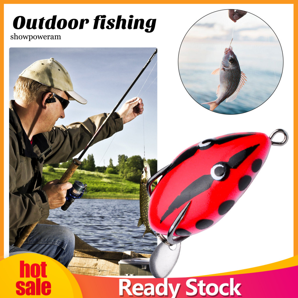 SPM Sharp Hook Fishing Bait Realistic Frog Lure Realistic 4cm/5g Thunder Frog Lure with Sharp ...