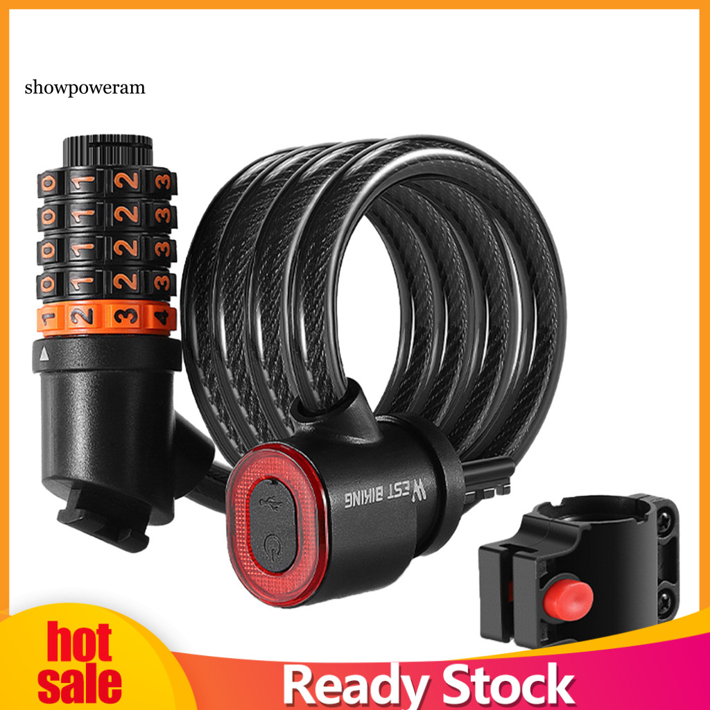 SPM Bike Lock Seat Tube Lock Secure Your Ride with Led Tail Light ...