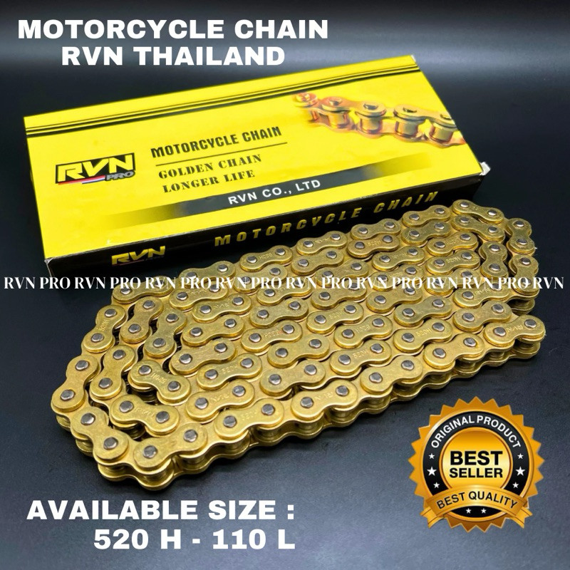 NINJA 250 CBR 250 R25 520 H 110 RVN THAILAND MOTORCYCLE GOLD CHAIN (CAN ...
