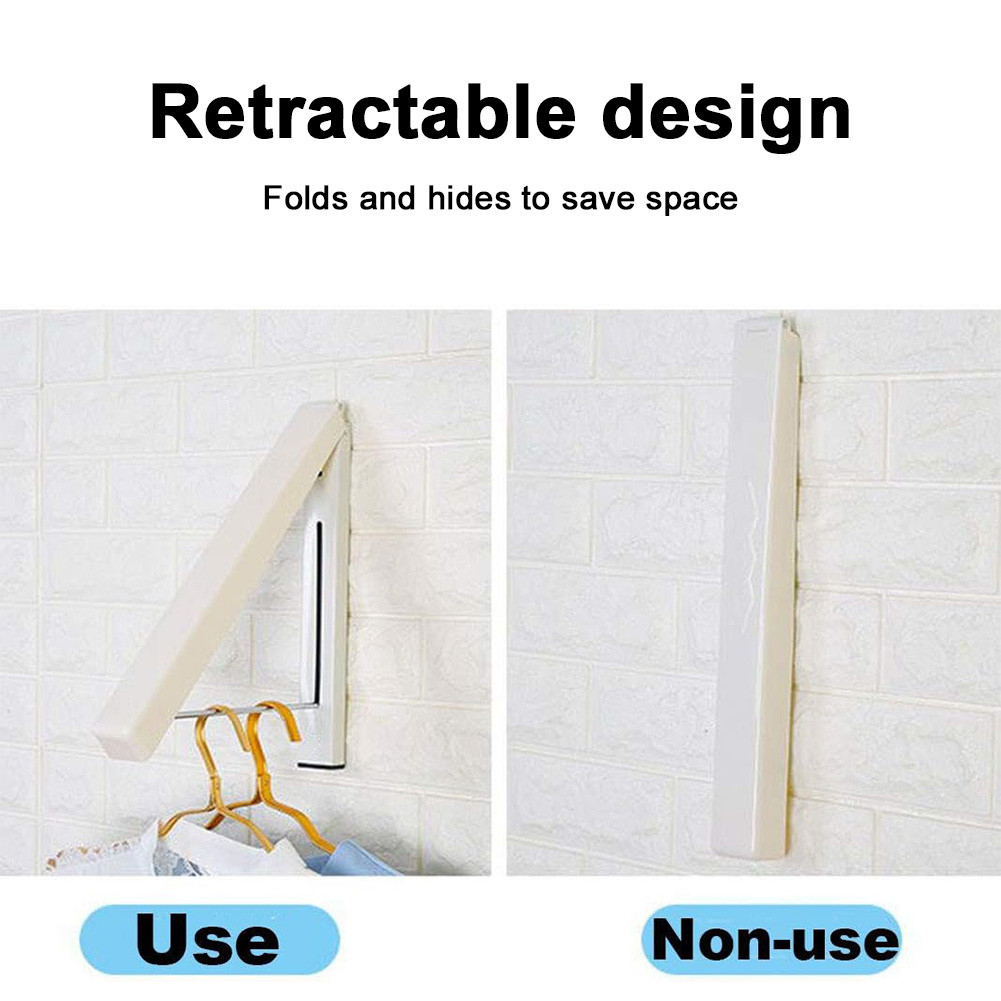 Folding Clothes Hanger Wall Mounted Clothes Hanger for Indoor Outdoor ...
