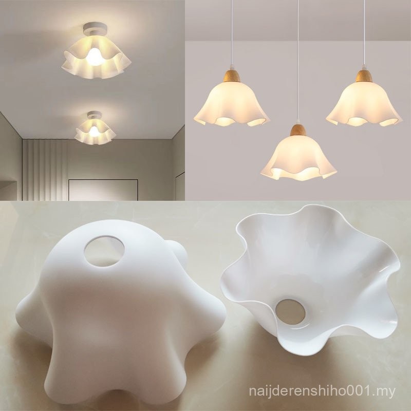 Tudung Lampu Akrilik Plastik Putih E27 Tudung Lampu Dasar Skru untuk ...