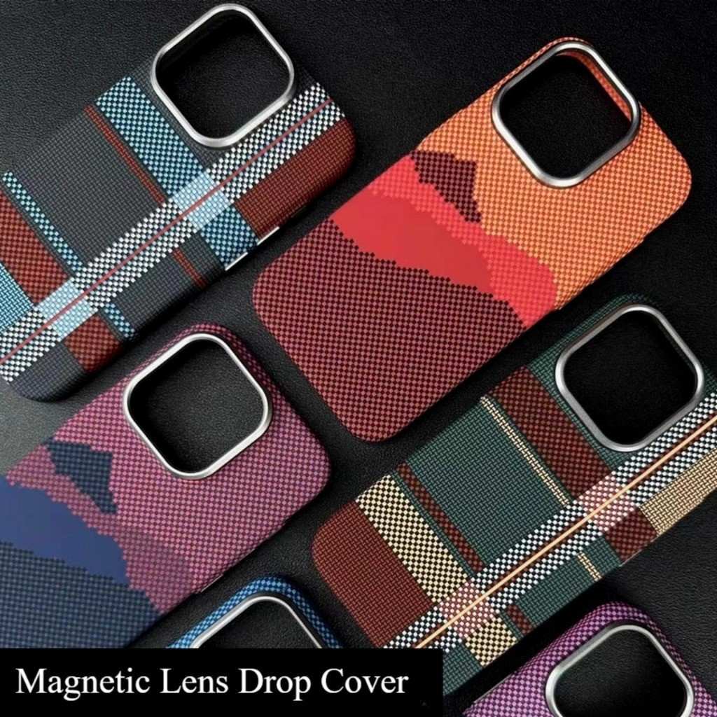 Premium Carbon Fiber Case for IPhone 16 Pro Max Magnetic Lens Drop ...
