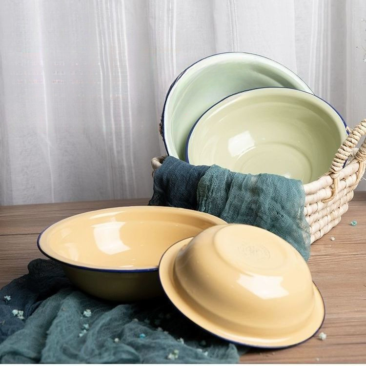 Pinggan Petikan Enamel Nostalgia Tema Restoran Snek Pinggan Buah Sup ...