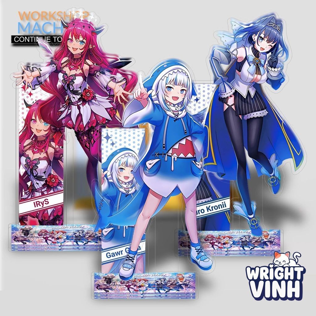 Hololive Connect The World Gawr Gura Natsumi Aki Rosenthal Standee ...