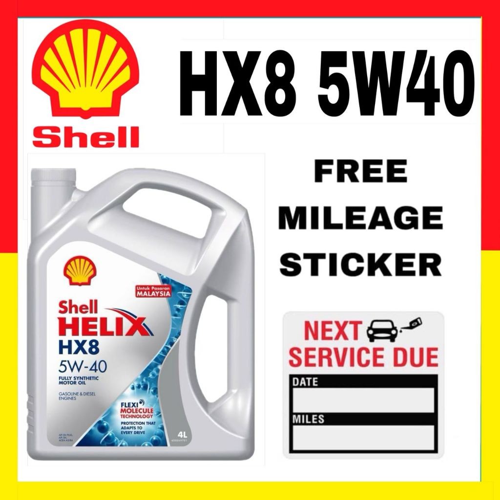 600049701 Shell Helix HX8 5W40 Fully Synthetic Engine Oil PM (4 Liter ...
