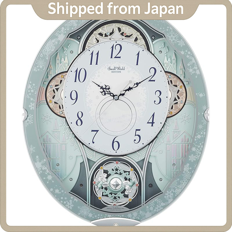 RHYTHM Analog Wall Clock - Radio-Controlled Melody Clock with 30 Tunes ...