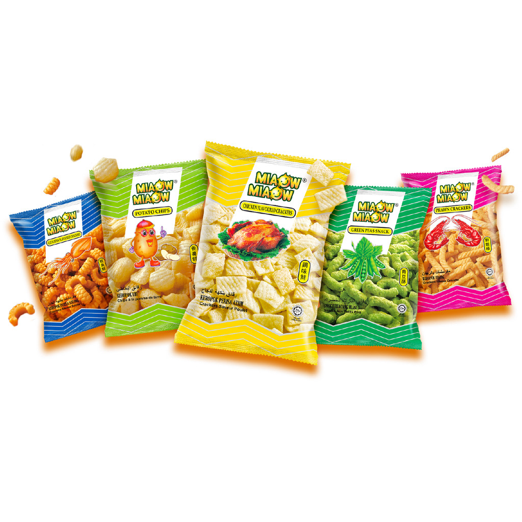 30'S X 10G MIAOW MIAOW SNACK PIZZA/GREEN PEA/POTATO/PRAWN/CHEESE/SPICY ...