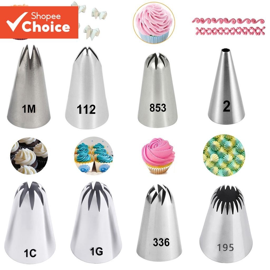 1PCS Stainless Steel Icing Tip Piping Nozzles #195 #336 #2 #1C #853 #1G ...