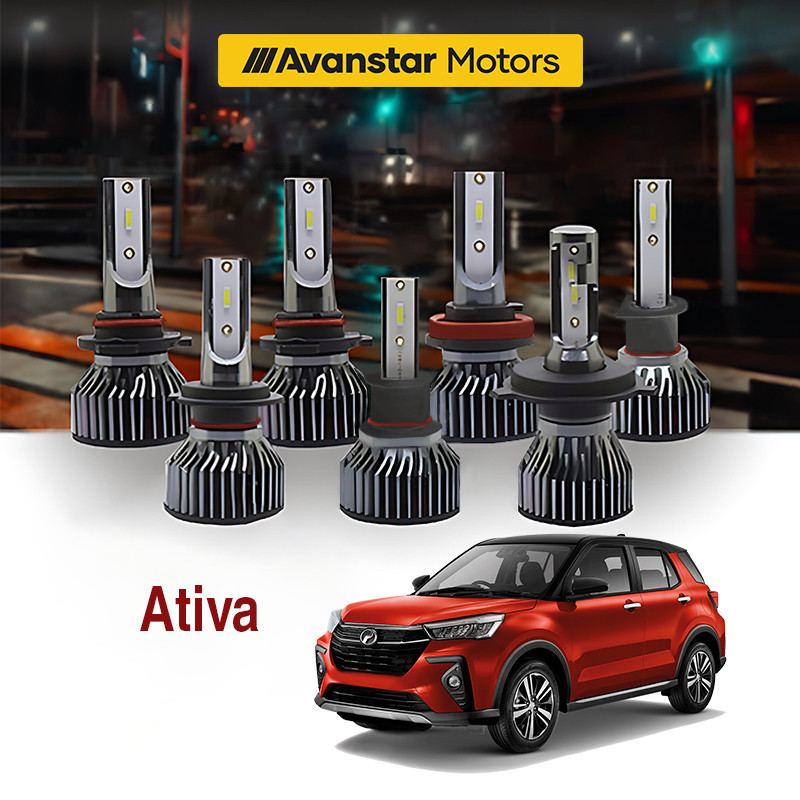 [PERODUA] Ativa 2PCS Mini Type Car LED Headlight Bulb H8/H11 9005 Hi/Lo ...
