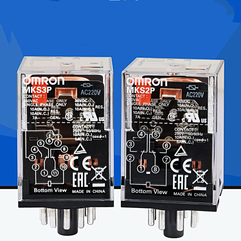 OMRON OMRON Relay MKS3P MK3P-I MKS2P Electromagnetic 220V AC 24V Intermediate Relay | Shopee ...