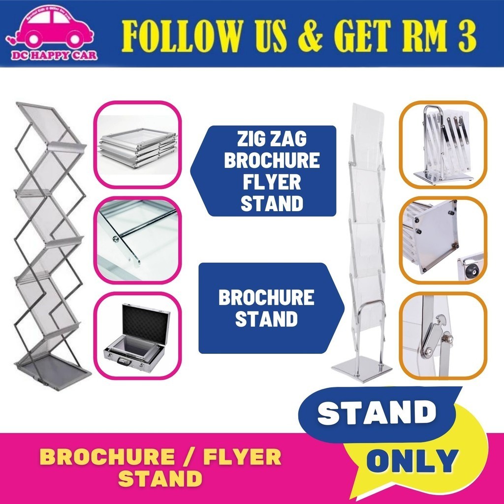 Brochure / Flyer Stand / Zig Zag Brochure Flyer Stand | Shopee Malaysia