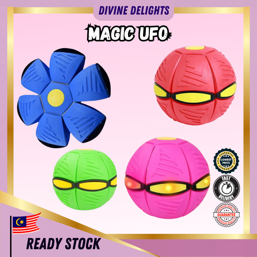 UFO ball Flat Throw Disc Ball Bola mechamato Magic Flying Saucer Ball ...